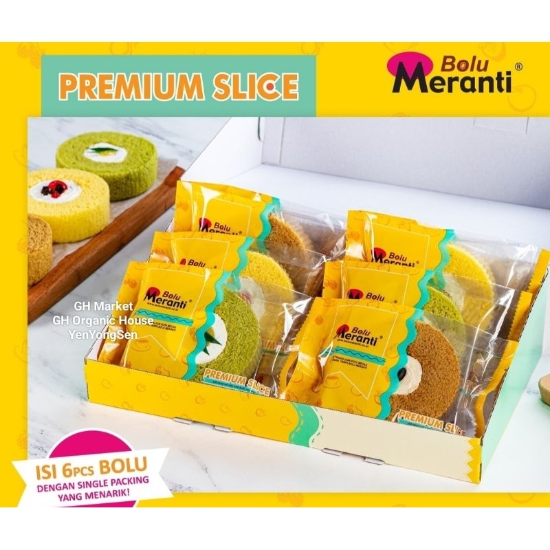 Jual Bolu Meranti Premium Slice 3 Varian Rasa Paket Gift Box isi 6 pcs ...