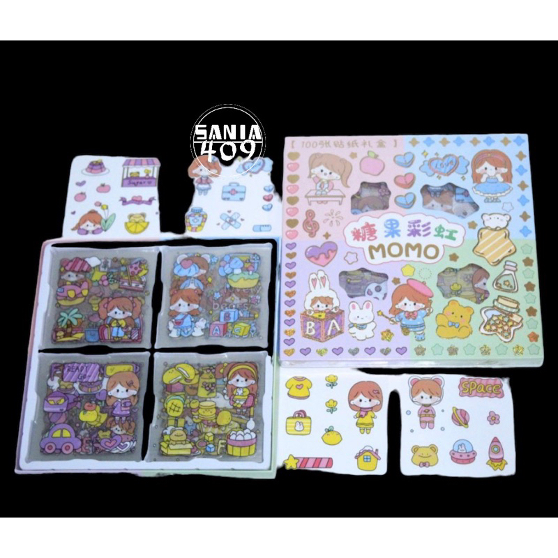 Jual Stiker 100 Lembar Stiker Momo 100 Lembar Lucu Sticker 100pcs Senmu ...