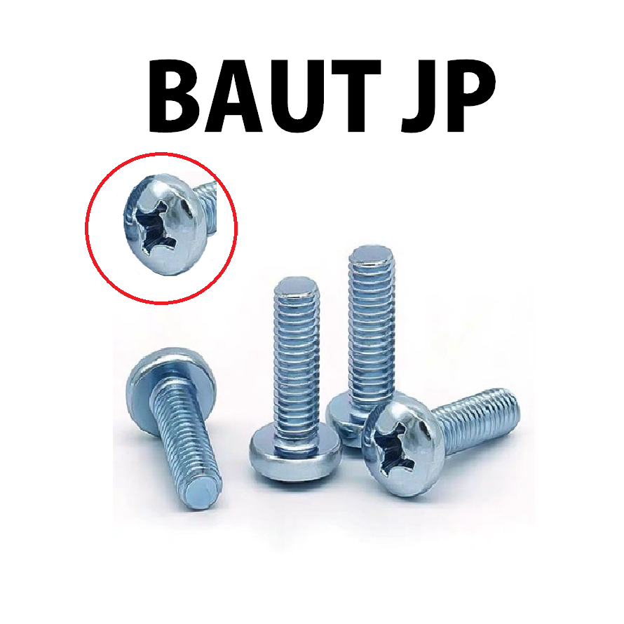 Jual BAUT BAUD JP M10 GALVANIS SCREW MACHINE UKURAN 25mm | Shopee Indonesia