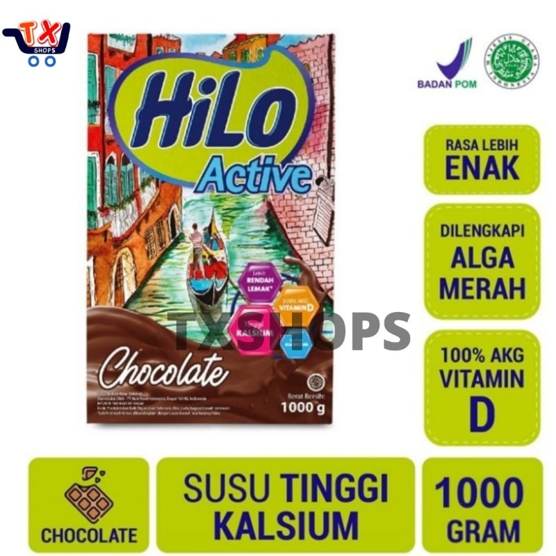 Jual Hilo Active Coklat Chocolate Vanila Vanilla 1000g 1000 gr | Shopee Indonesia