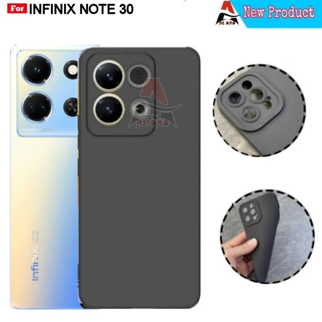 Jual Case INFINIX NOTE 30 Softcase Liquid Macaron Pro Camera Hitam | Shopee Indonesia