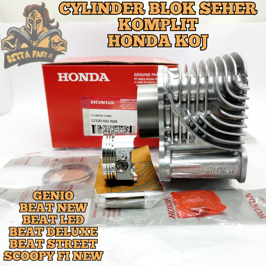 Jual CYLINDER BLOK SEHER PISTON RING KOMPLIT HONDA KOJ KUALITAS ASLI ORIGINAL HONDA AHM PRESISI ...