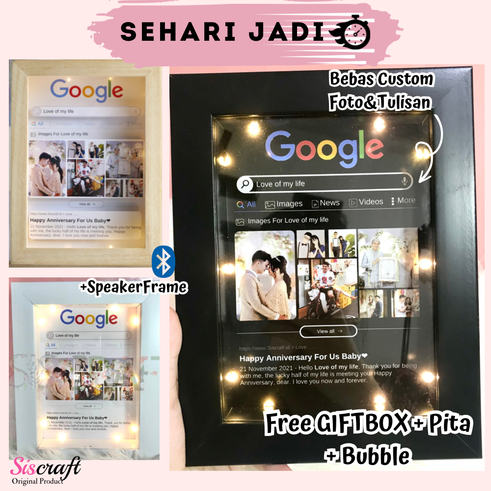 Jual Google Search Frame With Foto & Ucapan | Kado Ulang tahun / Kado ...