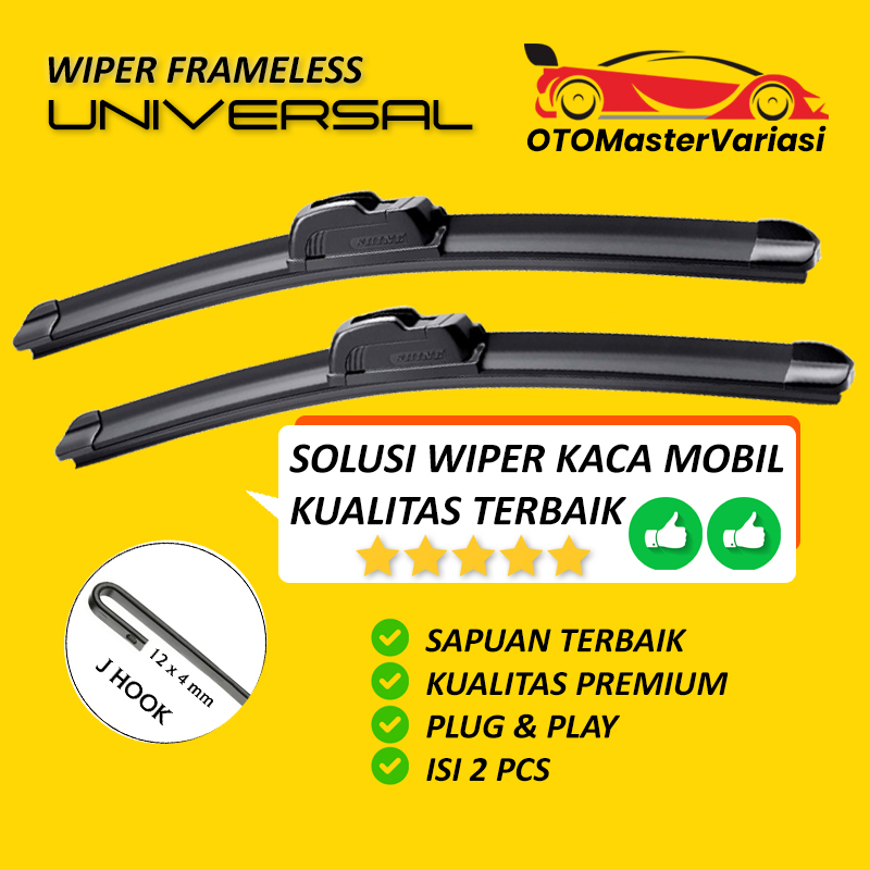 Jual Wiper Karet Kaca Mobil Frameless Universal Model Banana Semua Merk ...