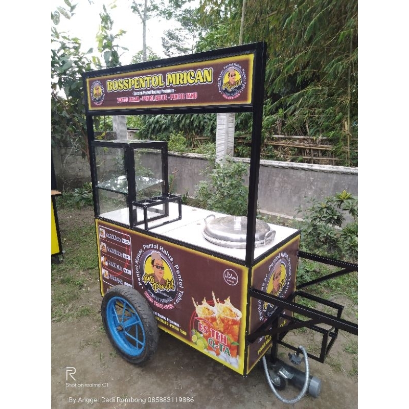 Jual gerobak/rombong pentol/maklor/sempol/sosis geret motor | Shopee Indonesia