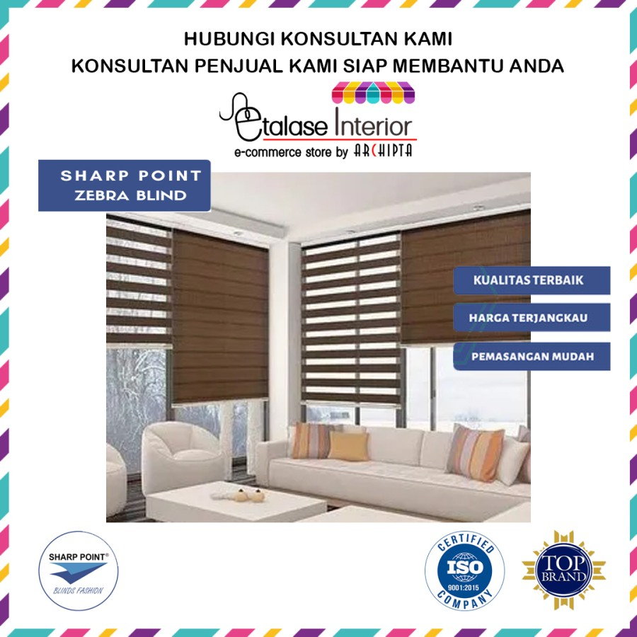 Jual Sharp Point - Zebra Blind/ Viewmax Roller Blind/ Gorden Tirai ...