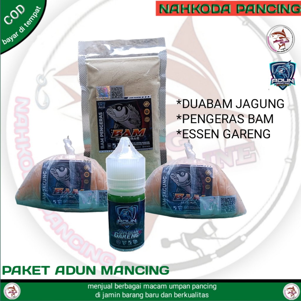 Jual PAKET BAM ADUN MANCING - umpan bam adun mancing isi - bam jagung ...