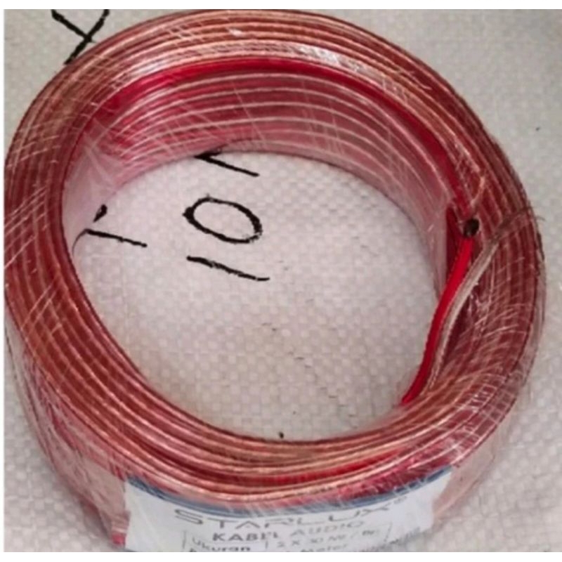 Jual kabel transparant-kabel audio-kabel serabut 2x30 (15 mtr) | Shopee ...