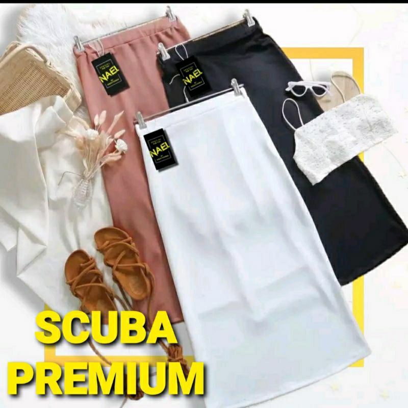 Jual ROK SPAN KEKINIAN BAHAN PREMIUM / ROK SPAN KOREAN LOOK / ROK KERJA ...