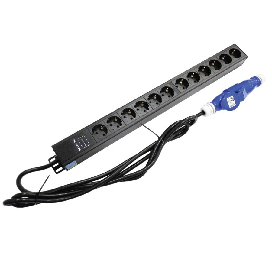 Jual PDU 12 OUTLET HEAD PLUG 3-PIN 2P+E SOCKET - INDORACK SERVER PDU12G ...