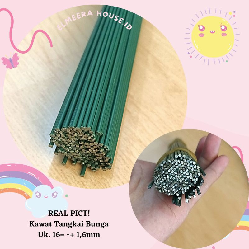 Jual Kawat Tangkai Bunga uk. 14 - 16 - 18 - 20 | Shopee Indonesia
