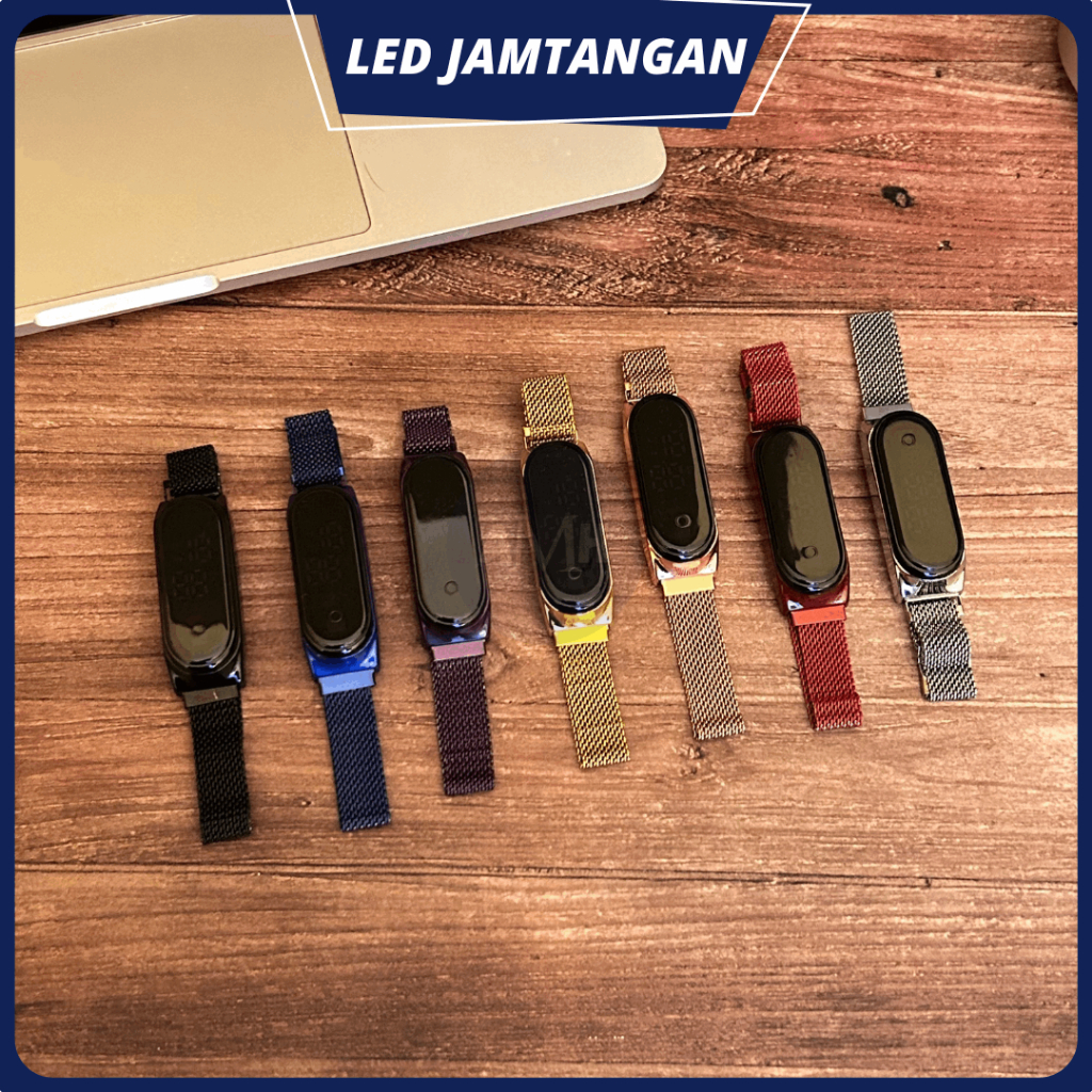 Jual Stainless Steel Smart Band LED Jamtangan Magnet Tali LED Jam ...