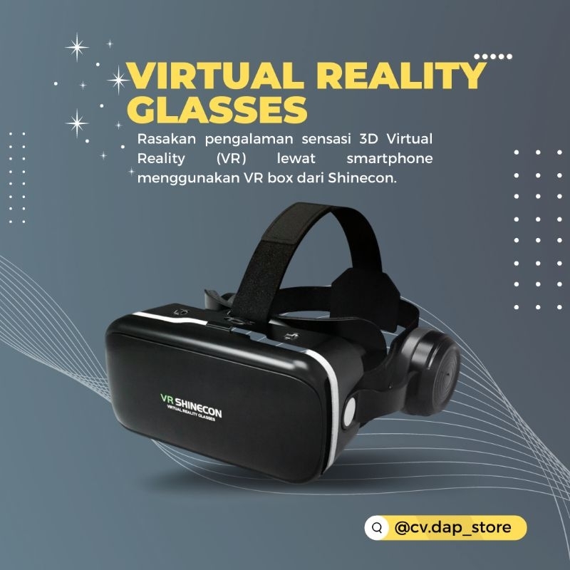 Jual Kacamata Film VR Box Virtual Reality Dengan Headphone | Shopee ...
