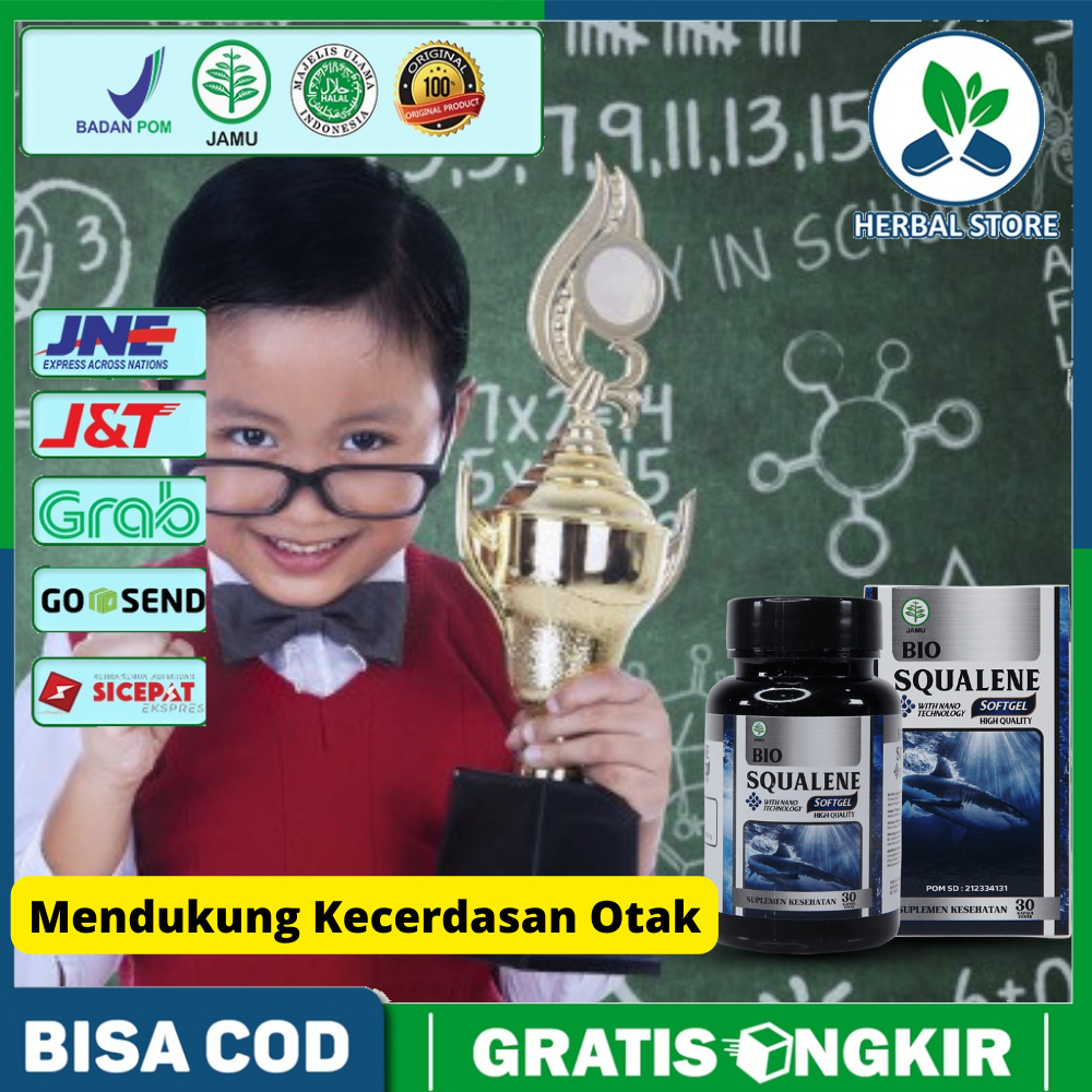 Jual Suplemen Minyak Hati Ikan Hiu Bio Squalene Pendukung Kecerdasan ...