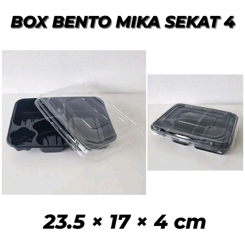 Jual (MIN ORDER 50 PCS) BOX BENTO MIKA SEKAT 4 / KOTAK BENTO / KOTAK ...