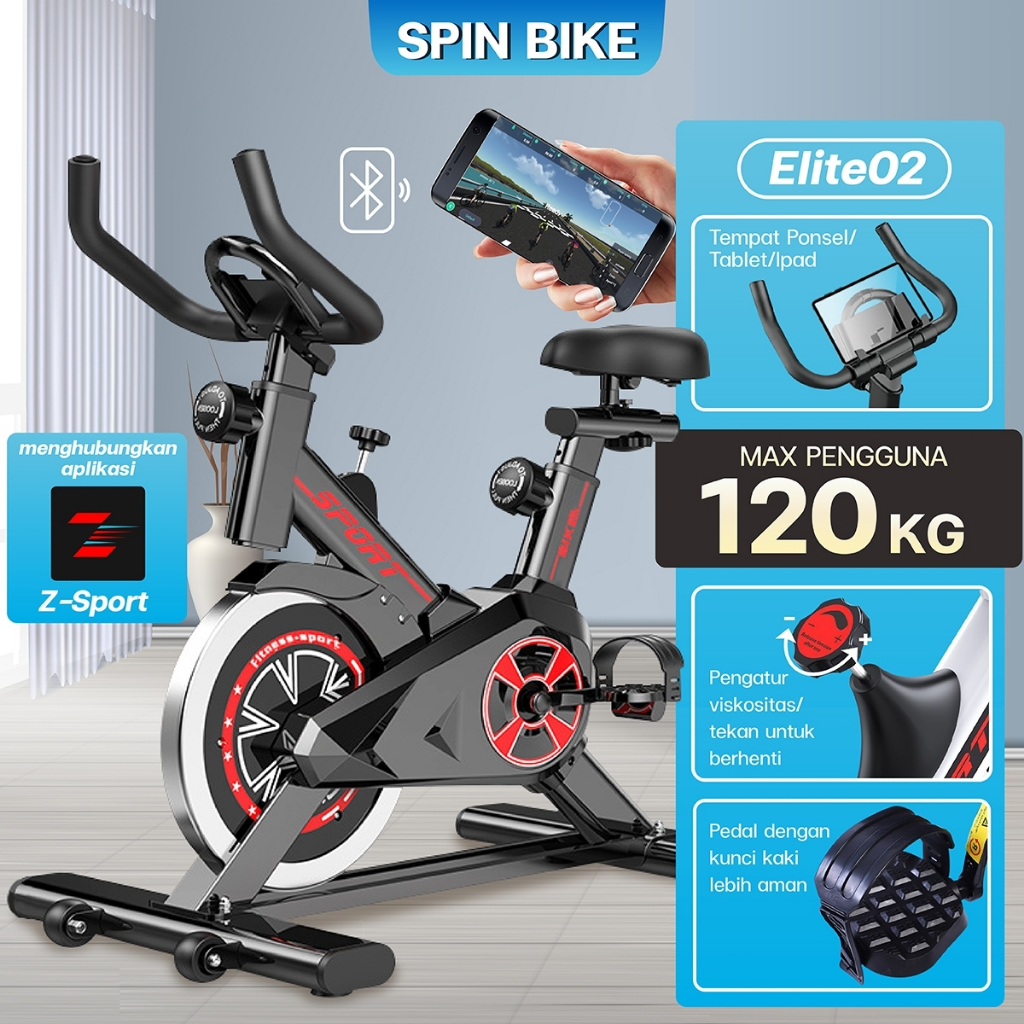 Jual HTD Sport SEPEDA STATIS KUALITAS GYM ALAT OLAH RAGA RUMAHAN SPIN ...