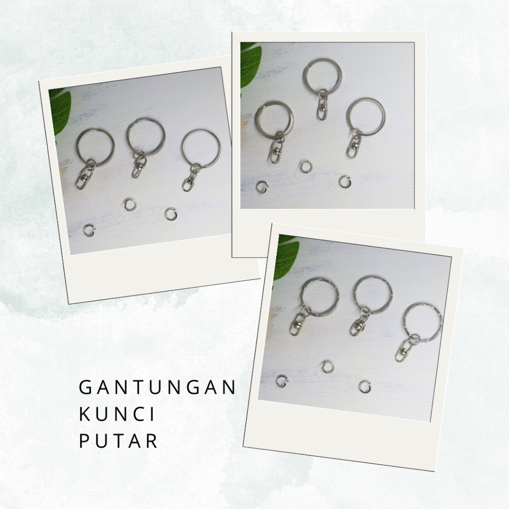 Jual Ring Gantungan Kunci Putar Polos / Gelombang / Ulir / Gepeng ...