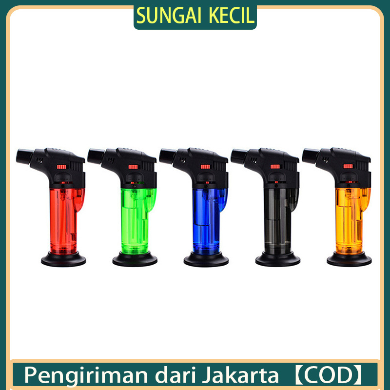 Jual Korek Api Gas Flame Jet Gun Butane Blow Torch Portable Anti Angin ...