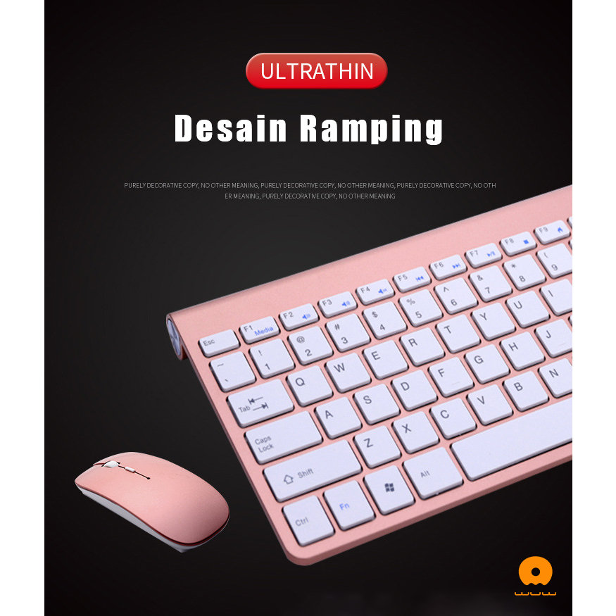 Jual [ COD ] WUW Paket Keyboard Wireless + Mouse Wireless Silent Desain ...