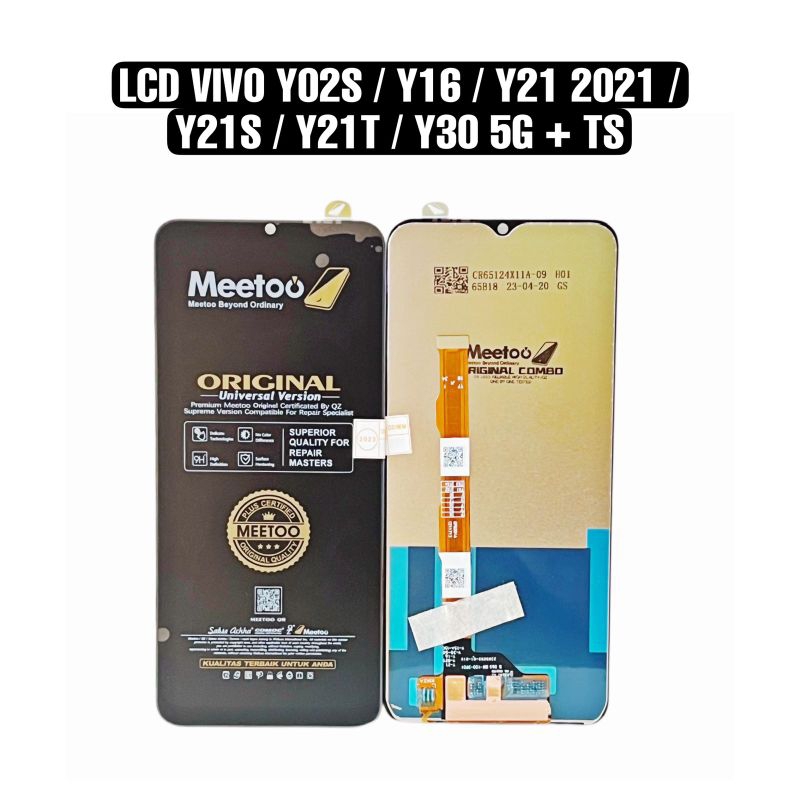 Jual LCD VIVO Y02S / Y16 / Y21S / Y21T / Y21 2021 + TOUCHSCREEN BLACK ...