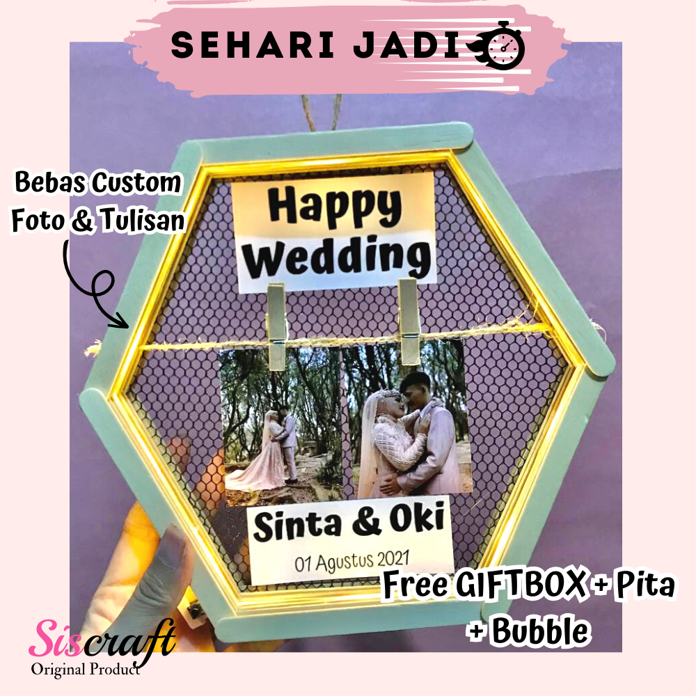 Jual Hexagonal Popsicle Frame (dgn Foto) - Kado Graduation / Kado Ulangtahun / Kado Anniversary ...