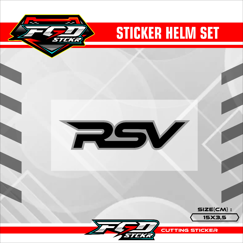 Jual Stiker Logo RSV Helm / Sticker RSV / Stiker Helm V2 / Stiker Logo ...