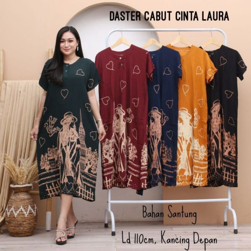 Jual NEW DASTER MOTIF CABUTAN CINTA LAURA DASTERWANITA DASTERBATIK ...