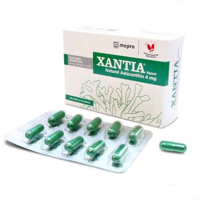 Jual Xantia 4 mg box isi 30 kapsul Natural Astaxanthin | Shopee Indonesia