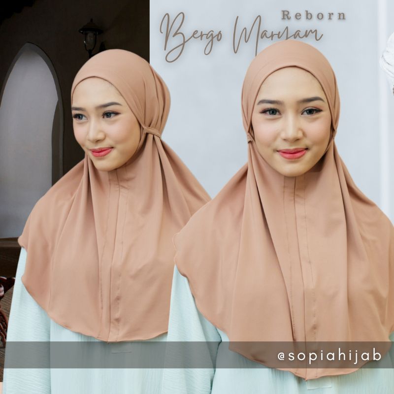 Jual Bergo Maryam Hijab Instan Jersey Stretch | Shopee Indonesia