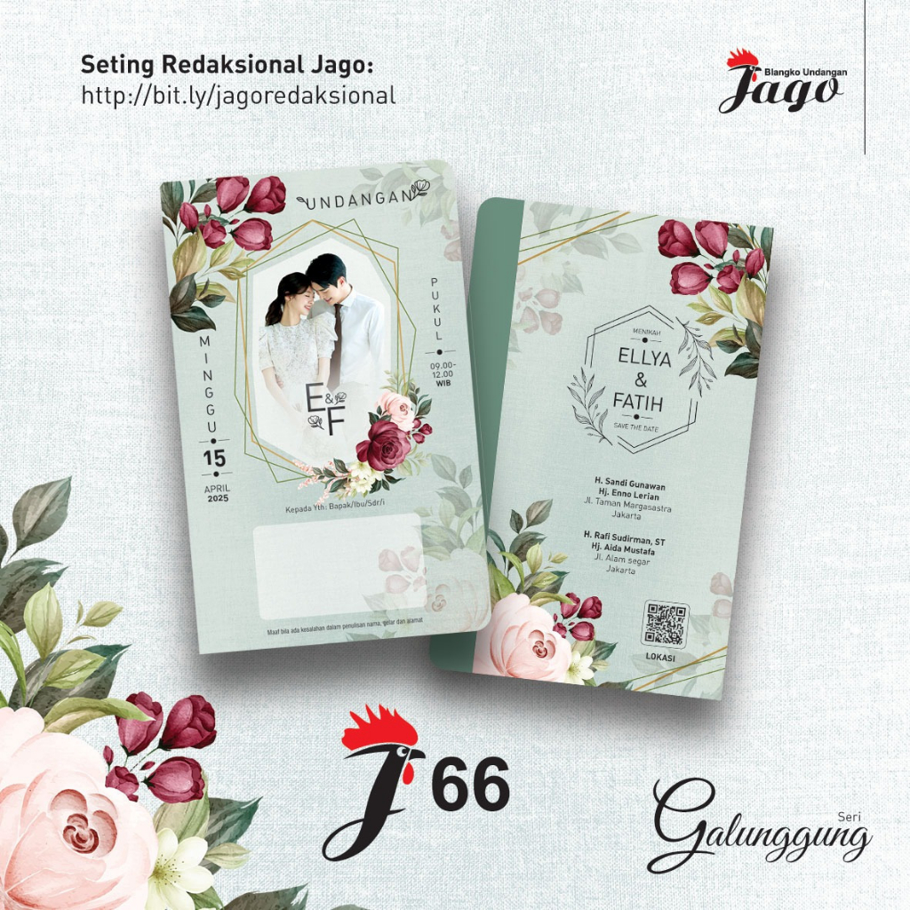 Jual Blangko Undangan Pernikahan Jago J-66 Desain Elegant & Harga ...