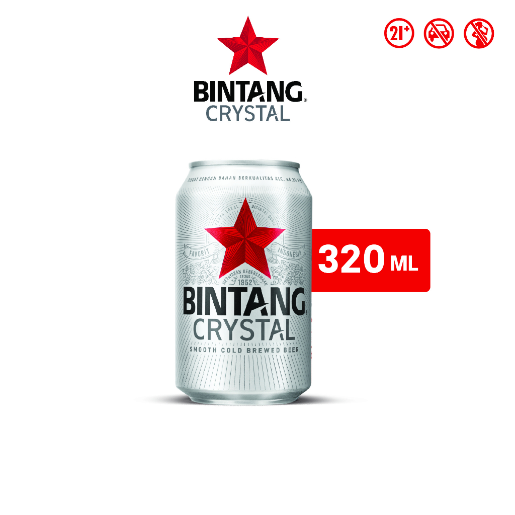 Jual Bir Bintang Crystal Can 320 ml Single | Shopee Indonesia