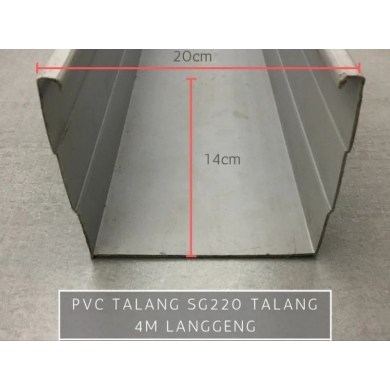 Jual Talang Air Per Batang 4m 4meter 4mtr PVC Kotak Sg 220 8" 8 Inch ...