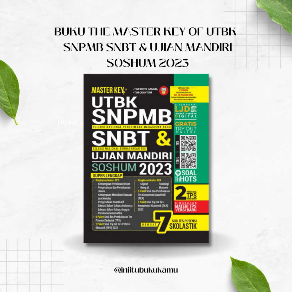 Jual BUKU THE MASTER KEY OF UTBK-SNPMB SNBT & UJIAN MANDIRI SOSHUM 2023 | Shopee Indonesia