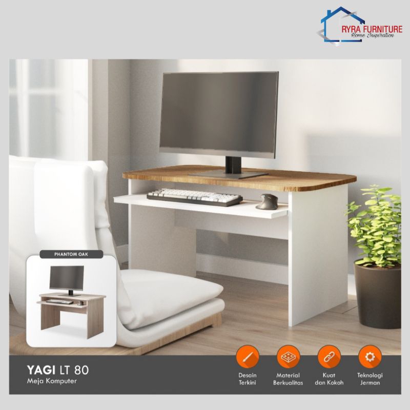 Jual MEJA KOMPUTER RUMAH / MEJA KERJA LESEHAN - YAGI LT80 - CUBIC ACTIV ...