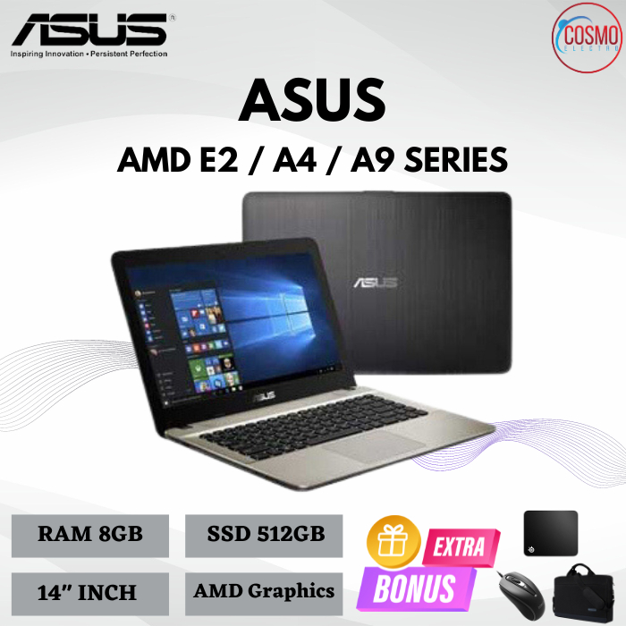 Jual LAPTOP ASUS X441 E402 AMD SERIES | RAM 8GB SSD 512GB | 14 INCH | Shopee Indonesia