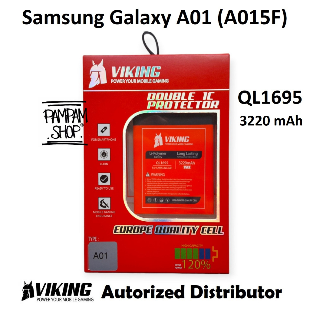 Jual VIKING Baterai Double Power Original Samsung Galaxy A01 A015 A015F QL1695 Batre Batrai ...