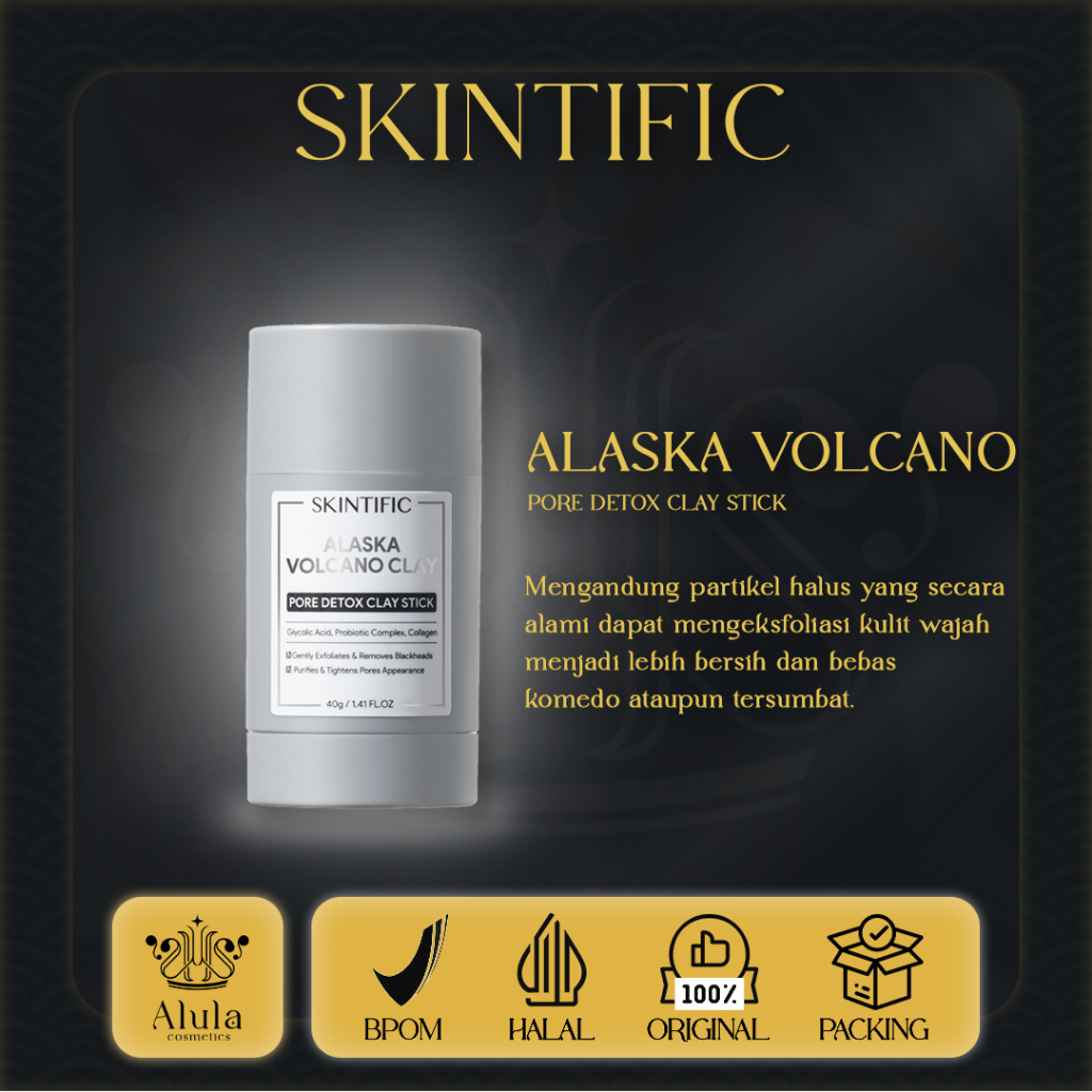 Jual Skintific Alaska Volcano Clay Pore Detox Clay Stick 40g | Shopee ...
