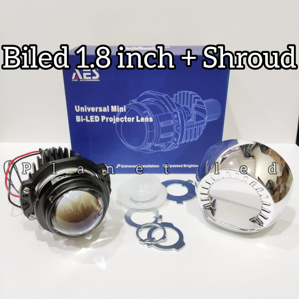 Jual Lampu Biled Led Projector Aes Original 1.8 Inch+Shroud Super ...