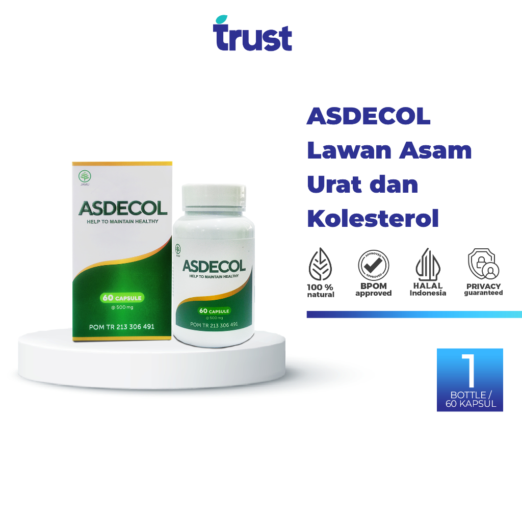 Jual Asdecol - 60 Kapsul / Lawan Asam Urat / Turunkan Kolesterol ...