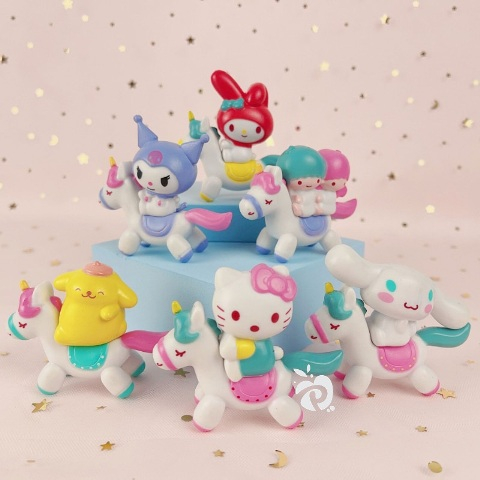 Jual Hello Kitty My Melody Carousel Figure Set isi 6 Mainan Pajangan ...