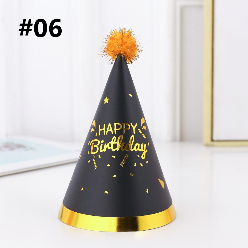Jual aiGooTan - TOPI KERUCUT POMPOM ULANG TAHUN - Pesta Ultah Birthday ...