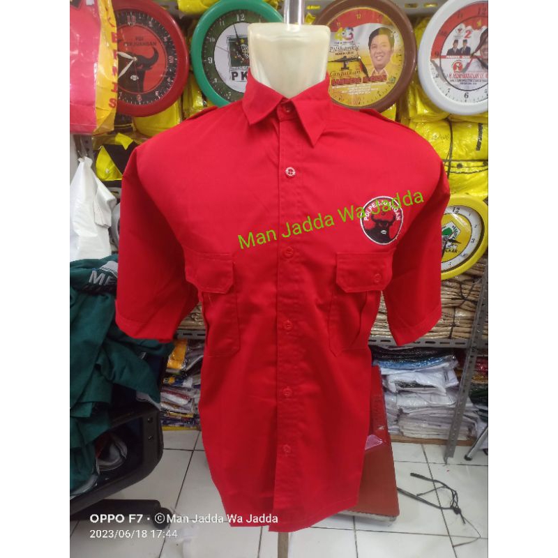 Jual KEMEJA PARTAI PDI PERJUANGAN SERAGAM PARTAI PDI PERJUANGAN FULL ...