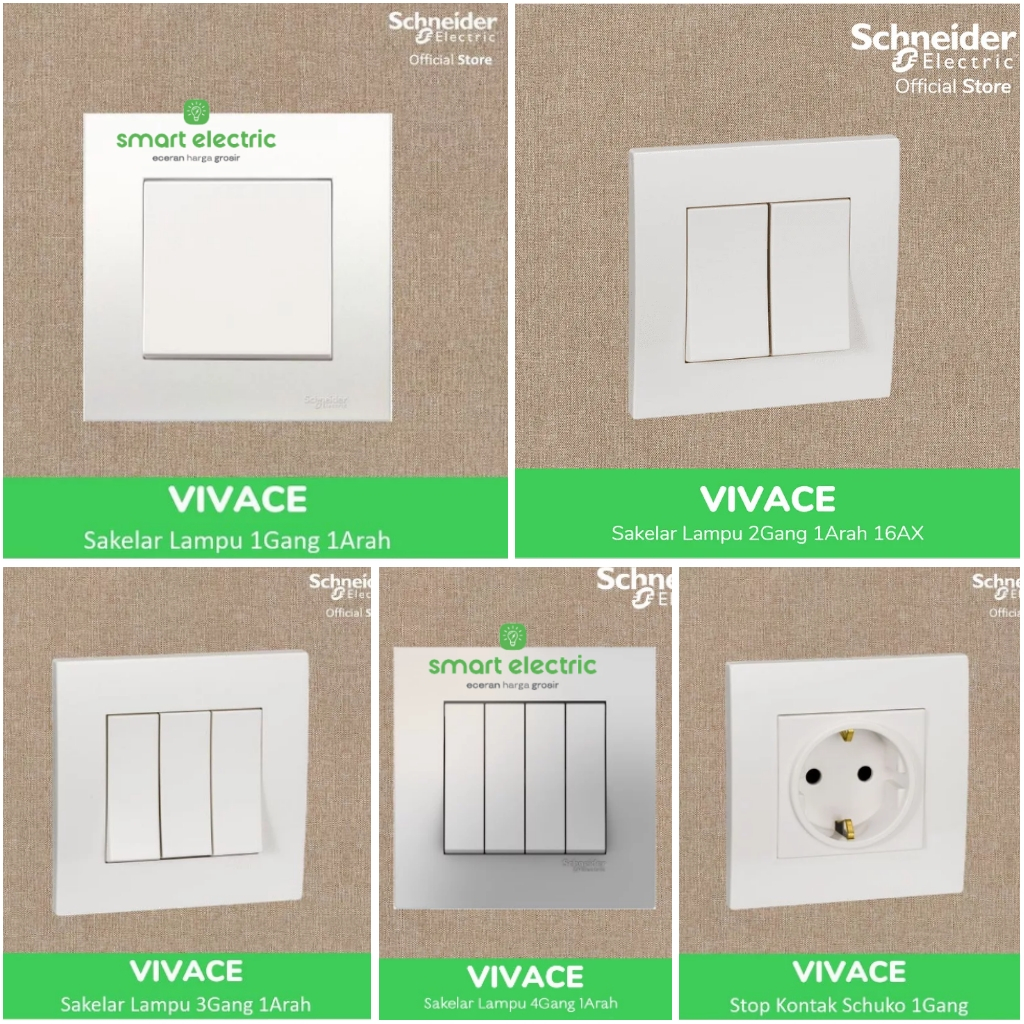 Jual Schneider Vivace Saklar Tanam Stop Kontak Inbow Colokan Cetekan ...