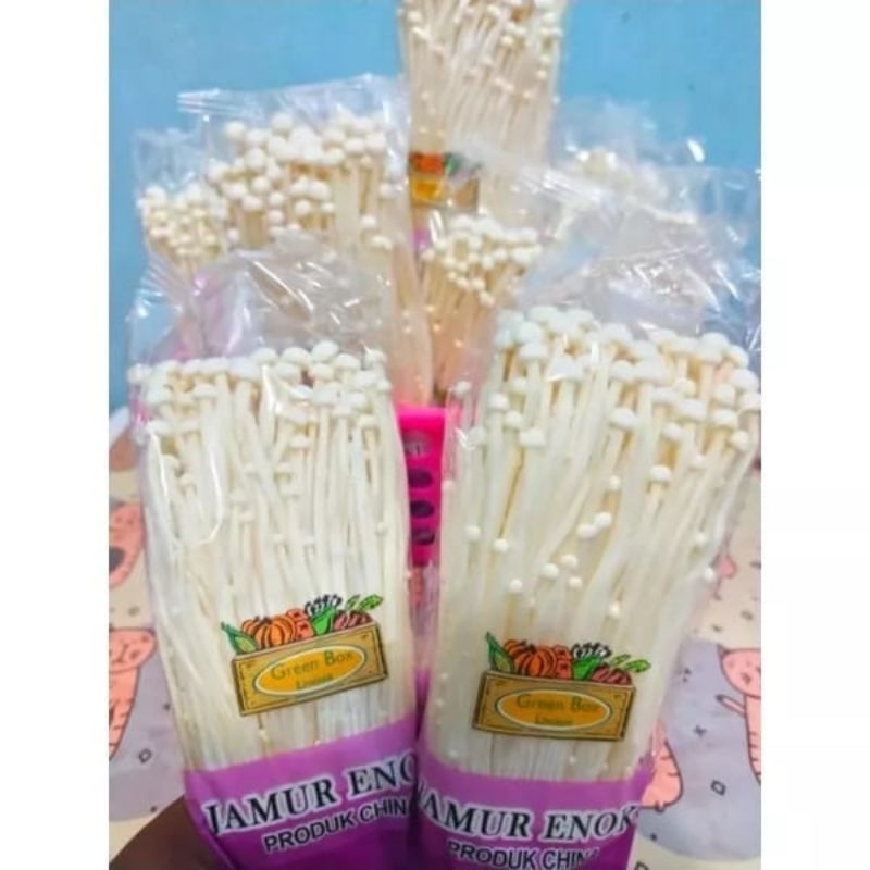Jual Jamur Enoki Fresh 1 box (50pak) | Shopee Indonesia
