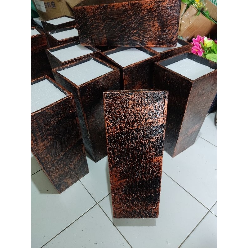 Jual VAS BUNGA HIAS TINGGI 40CM/POT BUNGA HIAS ARTIFICIAL/POT KAYU ...