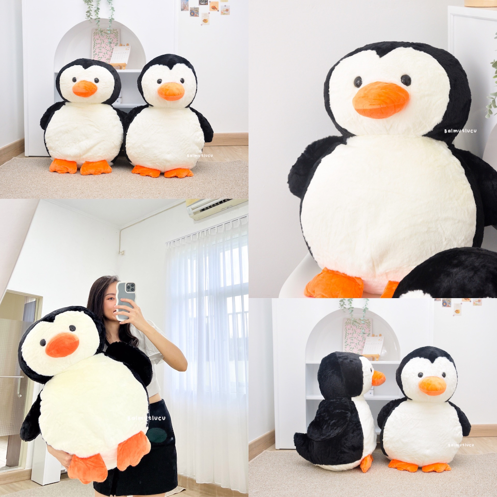 Jual Boneka Jumbo Penguin | Bantal Guling Boneka Karakter Penguin Hitam ...