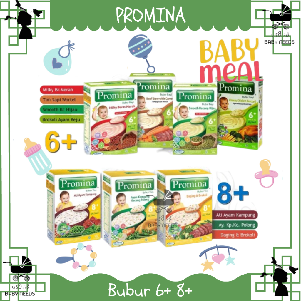 Jual PROMINA Bubur Bayi MPASI 120gr 6+ dan 8+ Bubur Tim | Shopee Indonesia