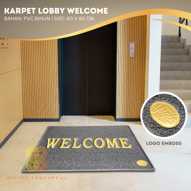 Jual Keset Karpet Anti Slip Welcome 60 x 90 PVC Mie Bihun | Shopee ...