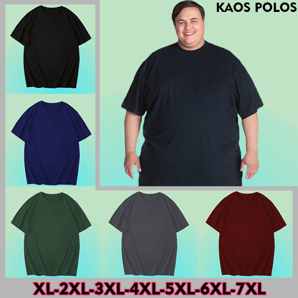 Jual KAOS POLOS PRIA DEWASA JUMBO OVER SIZE BIGSIZE XL XXL XXXL XXXXL 5XL 6XL 7XL | Shopee Indonesia
