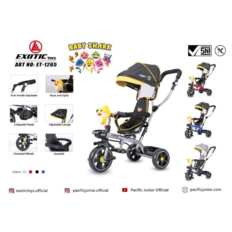 Jual SEPEDA ANAK RODA TIGA EXOTIC ET-2255 ET-1265 ET-1262 ET-1268 ET-1269 ET-2251 ET-706-7 AT ...